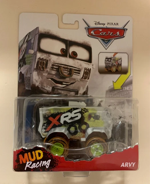 DISNEY PIXAR CARS XRS Mud Racing Miss Fritter, Arvy and Mater $75.00 ...