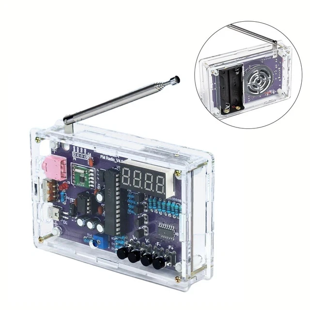 DUAL POWER SUPPLY Radio Kit STC15W Chip TDA2822 Amplifiers Crystal ...