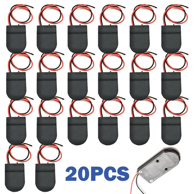 20/PCS CR2032 BUTTON Coin Cell Battery Socket Holder Case Cover with ON ...
