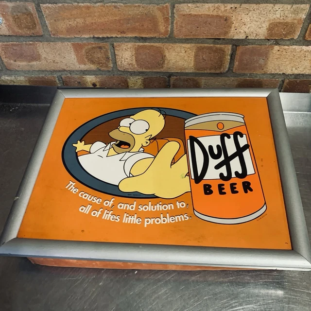 RARE VINTAGE HOMER Simpson Duff Beer Tv Dinner Or Laptop Cushioned Tray ...