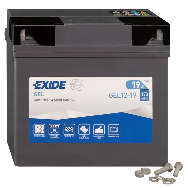 EXIDE 19AH MOTORRADBATTERIE GEL 12V G19 51913 BMW R850 R1100 R1150 GS ...