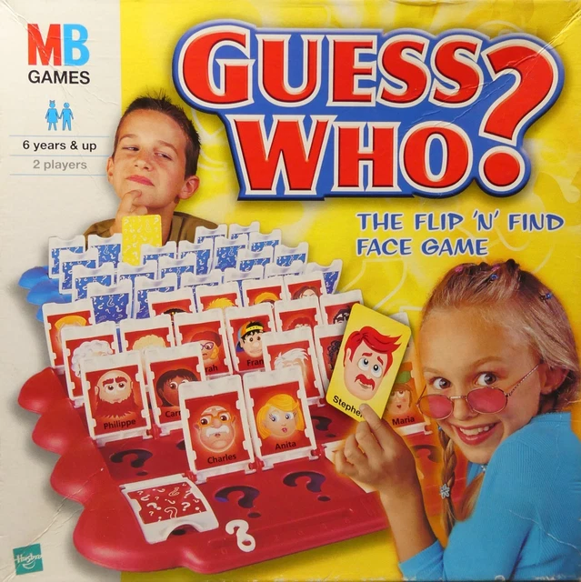 VINTAGE GUESS WHO? Board Game Original Guessing Game by MB 2001 (6 ...