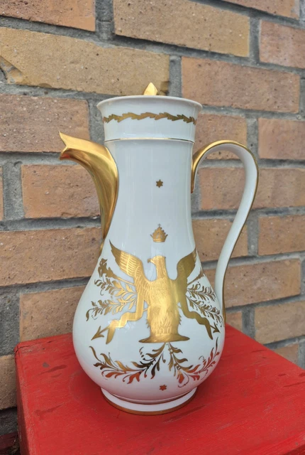 VERSEUSE CAFETIÈRE PORCELAINE Limoges Style Empire Napoléon Aigle ...