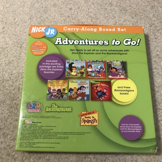 NICK JR ADVENTURES To Go! Dora Backyardigans 6 Story Books Carry Along ...