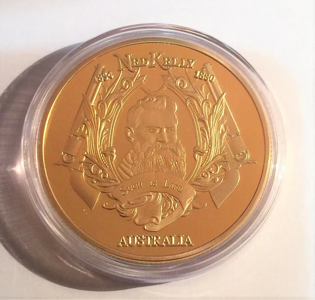 NED KELLY SUCH Is Life 1 Oz Coin, 24 k 999 Gold Gold Plated. Collect ...