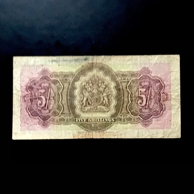 BERMUDA. 1952 QUEEN Elizabeth Ii Five Shillings Banknote. Scarce. £1.16 ...