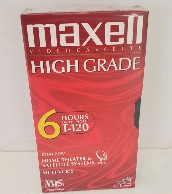 MAXELL HIGH GRADE T-120 Blank VHS Tape, NEW Sealed £5.34 - PicClick UK