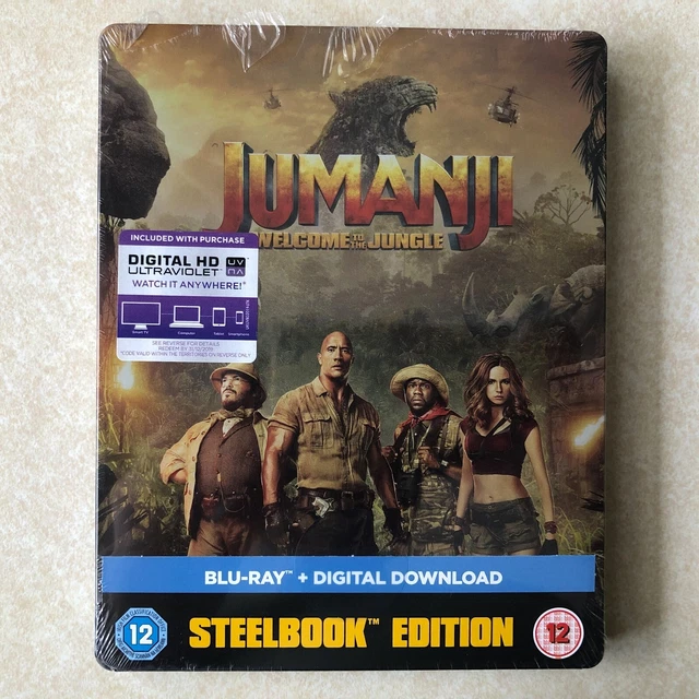 JUMANJI: WELCOME TO the Jungle Blu-ray Steelbook (2018, Jack Black) NEW ...
