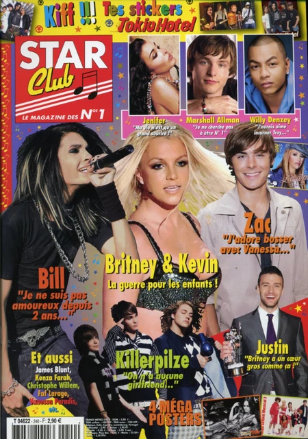 MAGAZINE STAR CLUB n°240, Britney SPEARS, Zac EFRON, Vanessa PARADIS ...