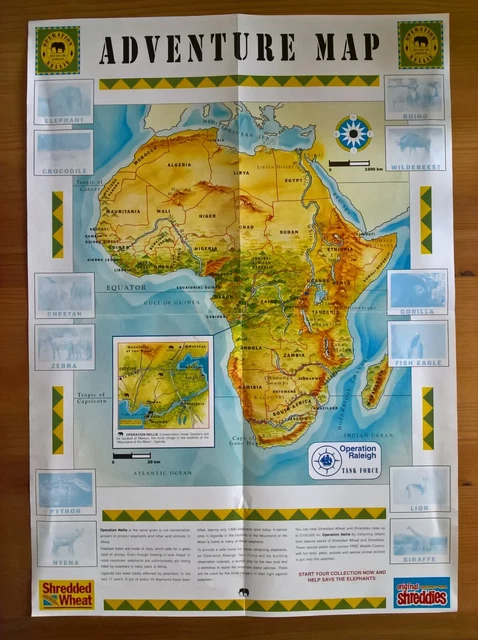 NESTLE SHREDDIES ADVENTURE Map Operation Nellie poster wallchart ...