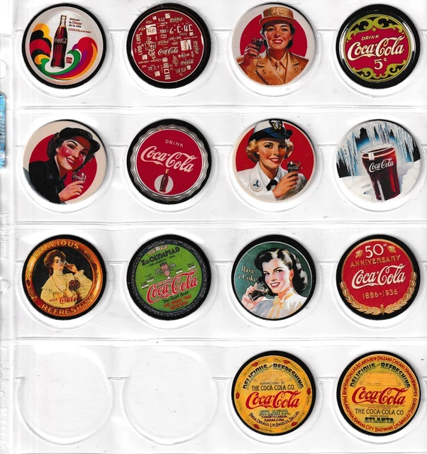 LOT DE 16 caps 1993 Collect-A-Card Coca-Cola Collection Series 1 et 2 ...