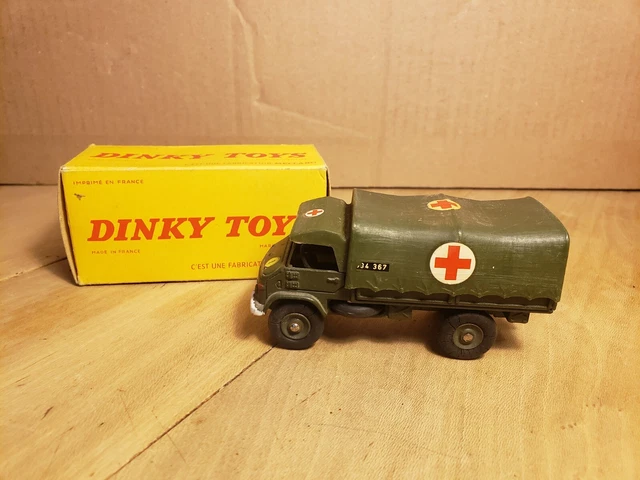 DINKY TOYS 821 Camionnette militaire UNIMOG MERCEDES ancienne dans sa ...