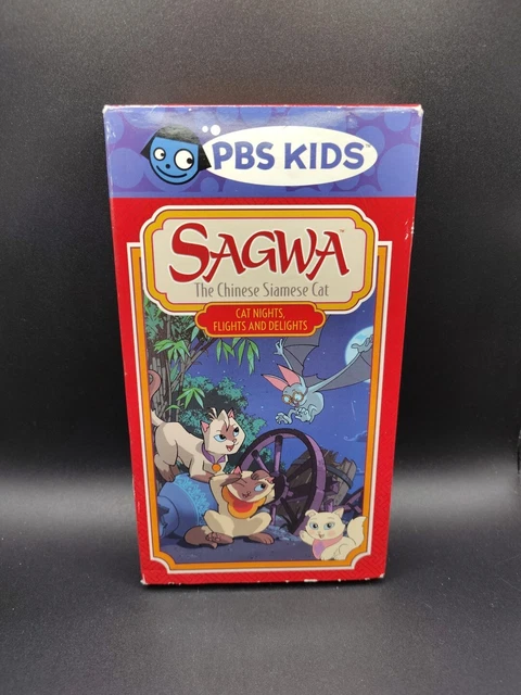 PBS KIDS SAGWA Chinese Siamese Cat VHS Video Nights Flights Delights £ ...