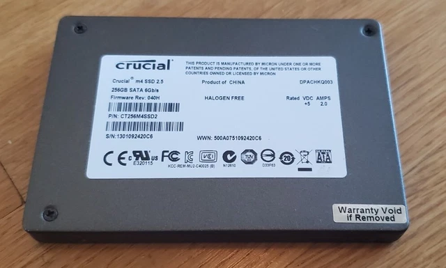 CRUCIAL M4 SSD 256GB 2.5" 6Gb/s SATA 3 Internal Solid State Drive ...