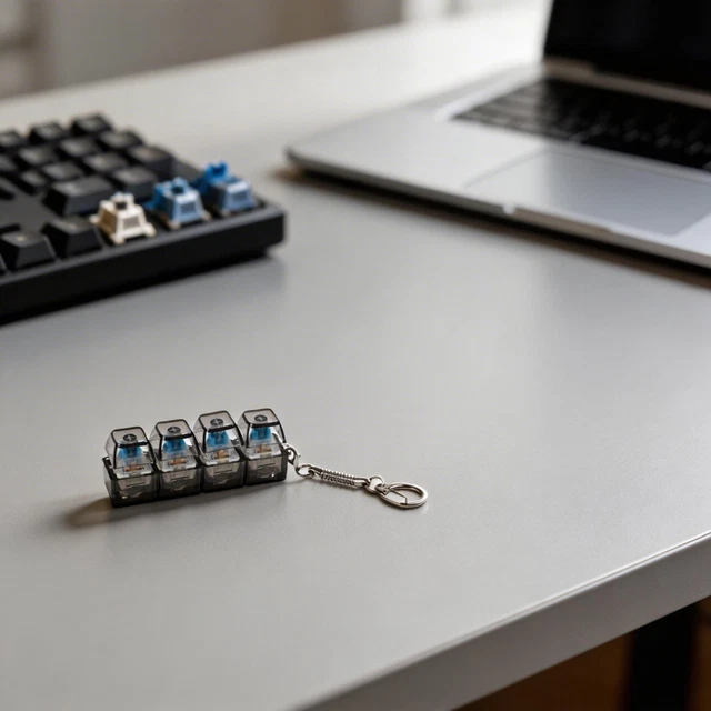 PORTE-CLÉS FIDGET LÉGER avec 4 boutons fonctionnels et effets visuels ...