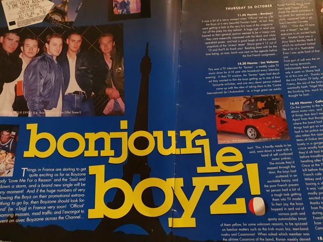 BOYZONE OFFICIAL MAGAZINE Issue 2- no giant poster but all pages ...