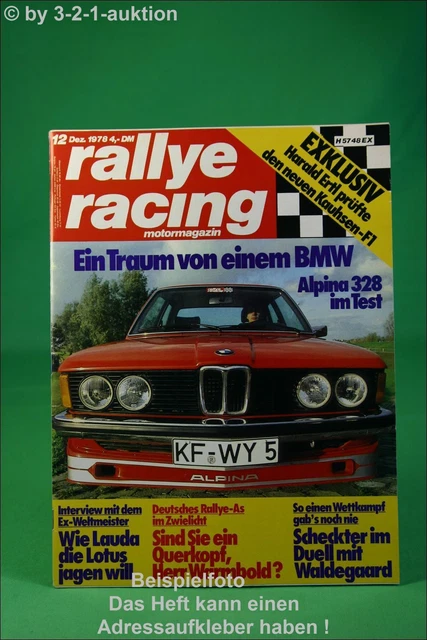 RALLYE RACING 12/78 BMW Alpina B6 Porsche 924 Turbo + Poster EUR 12,74 ...