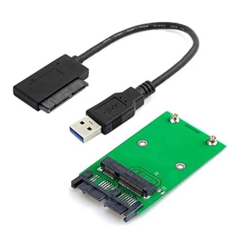 CABLECC ADAPTATEUR USB 3.0 vers SSD mSATA 50 Broches et Adaptateur ...