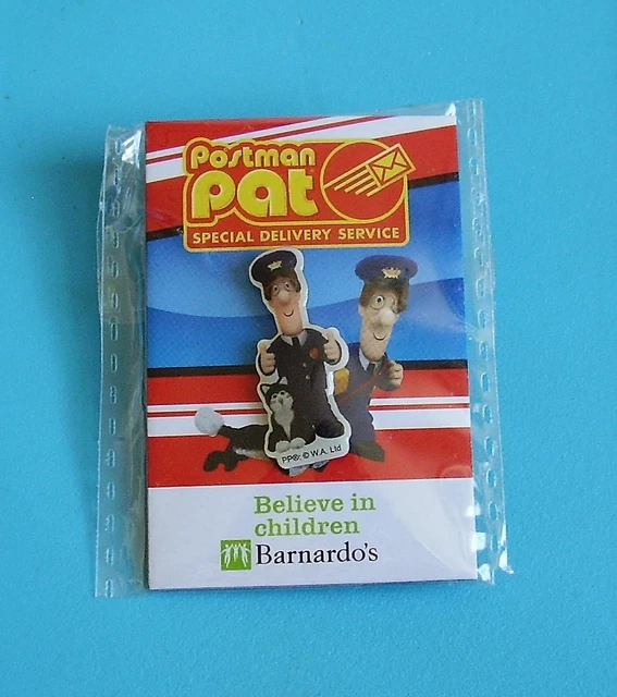 POSTMAN PAT & jess the cat stud pin badge £2.00 - PicClick UK
