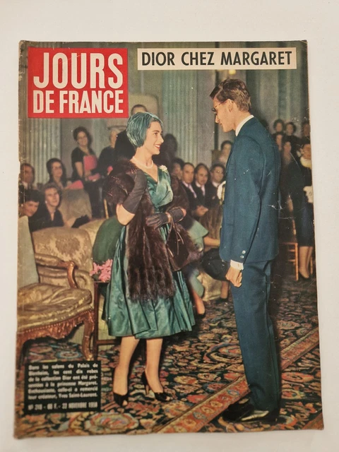REVUE MAGAZINE JOURS DE FRANCE #210 22 novembre 1958 Christian Dior Margaret EUR 10,00 - PicClick FR
