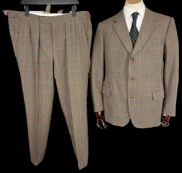 KILGOUR FRENCH SAVILE Row Bespoke Tweed Suit 44R / W42” 90’s Bespoke ...
