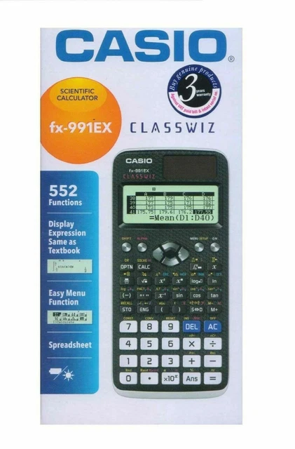 CASIO FX-991EX SCIENTIFIC Calculator FX 991 EX Classwiz 552 function ...