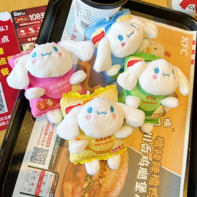 FLUFFY CINNAMOROLL KEYCHAIN With Potato Chip Design For Gift And ...