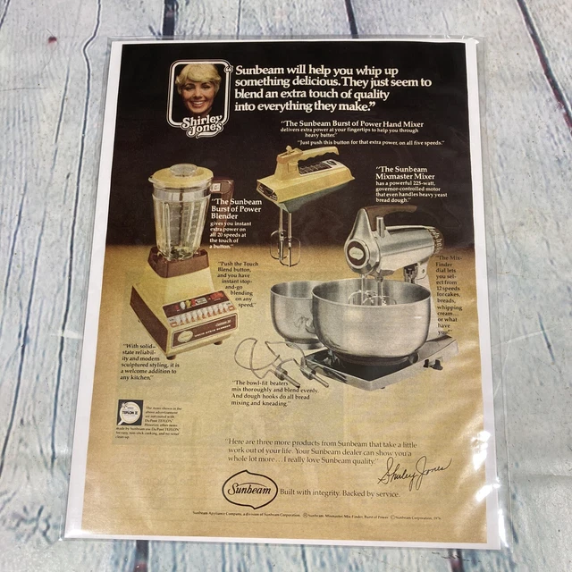 VINTAGE 1979 SUNBEAM Blender and Mixer Genuine Magazine Advertisement ...