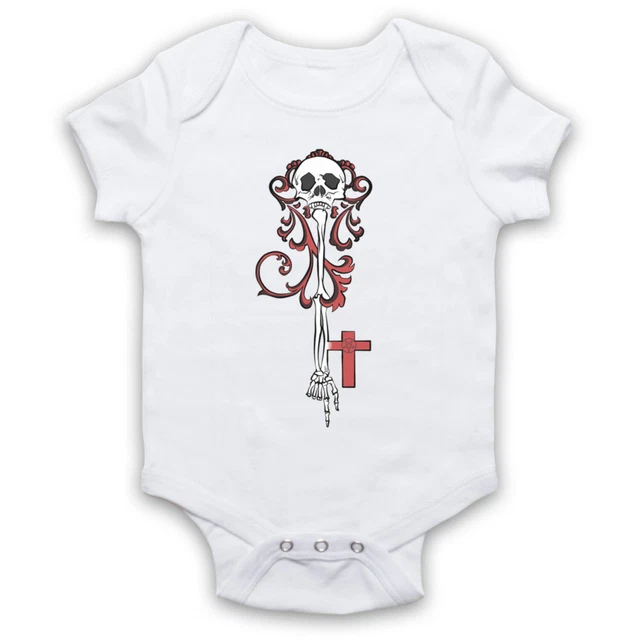 SKELETON KEY GOTHIC Illustration Horror Pentagram Baby Grow Shower Gift ...