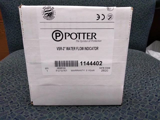 VANE TYPE WATER Flow Switch, 2", Potter Model #VSR-2. Stock #1144402. £ ...