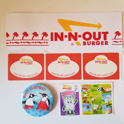 IN-N-OUT BURGER KIDS Lot, Sticker Name Tags, Kids Sticker, Christmas ...