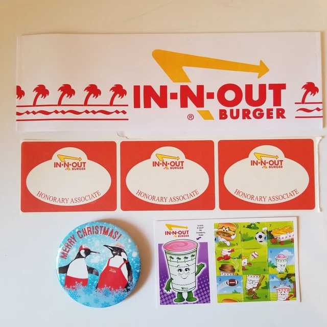 IN-N-OUT BURGER KIDS Lot, Sticker Name Tags, Kids Sticker, Christmas ...