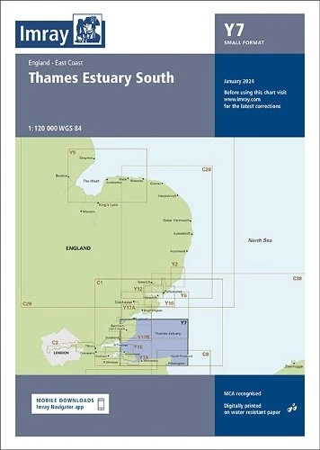IMRAY CHART Y7: Thames Estuary South (Y Charts) by Imray [Sheet map ...