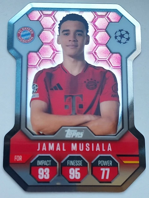 TOPPS MATCH ATTAX 2024/25 JAMAL MUSIALA Chrome Pro Elite Shield SH10 ...