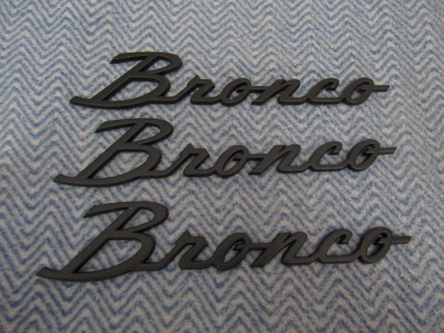 1966 - 1977 2021 2022 2023 Ford Bronco Script Fender Emblems 3Pcs In ...