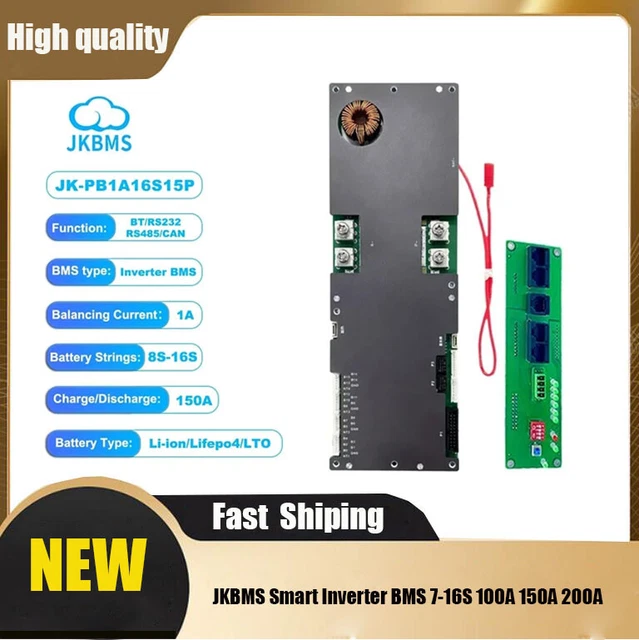 JKBMS SMART INVERTER BMS 7-16S 100A 150A 200A For Family Energy Storage ...