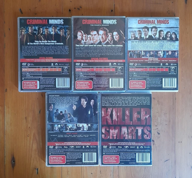 CRIMINAL MINDS DVD Bundle S1, S4, S5, S12, S13 PAL Region 4 Very Good ...