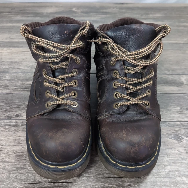 VTG DR MARTENS 11409 Mens 12 M Dark Brown Leather Hiker Boots D-Ring ...