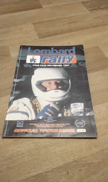 LOMBARD RAC RALLY Offizielles Programm 22.-26. November 1987 RALLYE ...