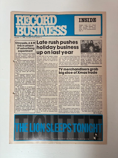 RECORD BUSINESS MAGAZINE 11 January 1982 Kraftwerk Paul McCartney Wings ...