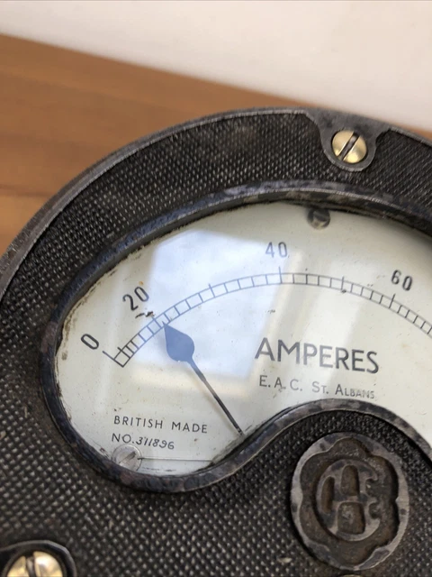 LARGE VINTAGE INDUSTRIAL Factory Meter Retro, SteamPunk, Mancave prop £ ...