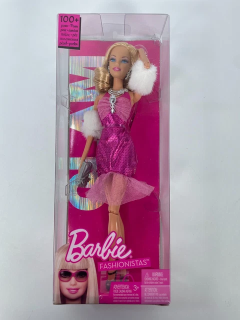 BARBIE FASHIONISTAS GLAM Barbie Doll 100+ poses Mattel 2009 R9878 ...