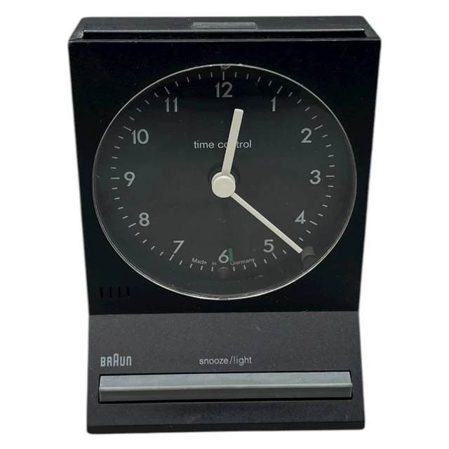 BRAUN WECKER TYP AB55 Time Control Funkuhr Reflexx Modell 3858 D. Lubs ...