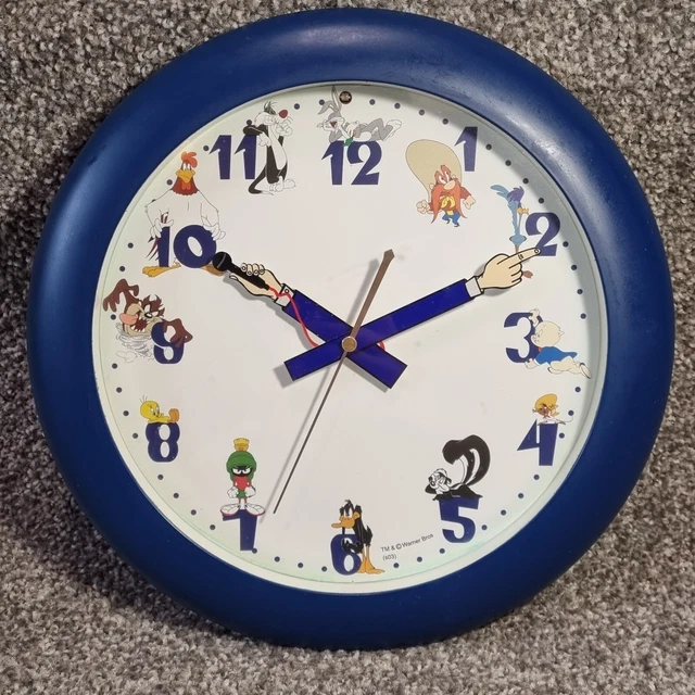 RARE LOONEY TUNES Warner Bros Animations Talking Wall Clock Working £24 ...