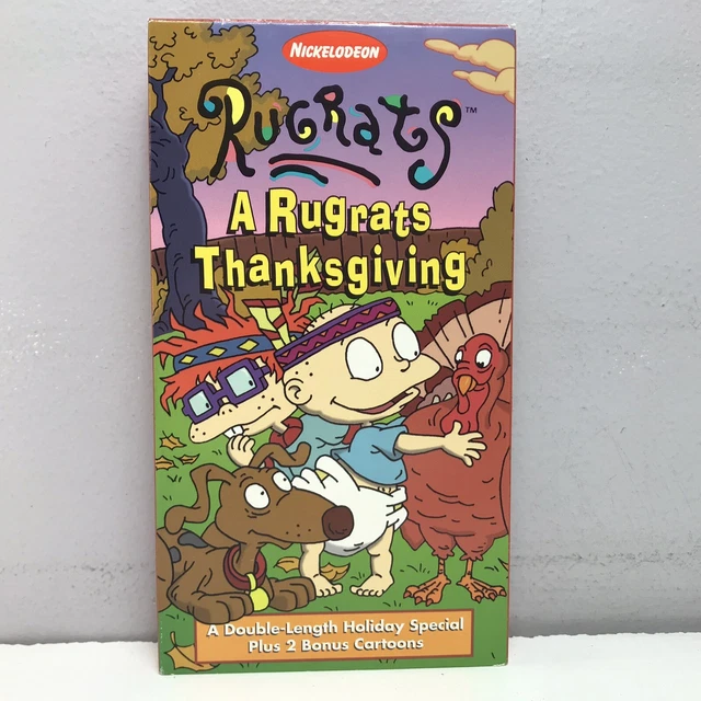 NICK JR RUGRATS Thanksgiving VHS Video Tape Nickelodeon Orange NEARLY ...