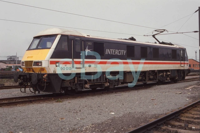 35MM RAILWAY SLIDE of Class 90 90013 @ Longsight Copyright to Buyer £4. ...