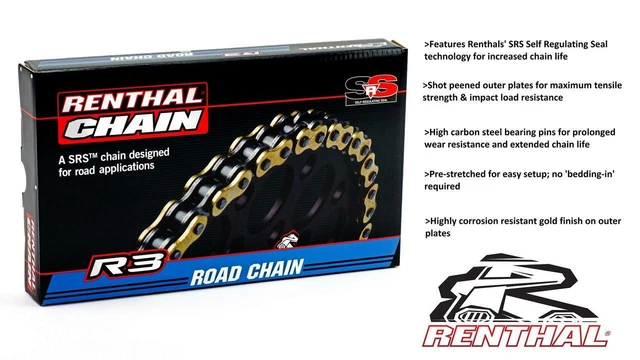 RENTHAL R3 GOLD O-Ring Chain 520x106 Links For Kawasaki ZX4 87-88 EUR ...