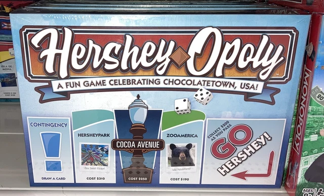 HERSHEYOPOLY HERSHEY PARK Pennsylvania Monopoly Hershey Opoly Board ...