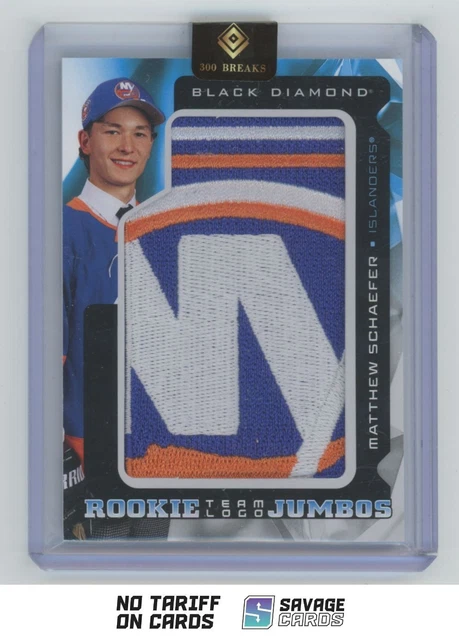 2025-26 UD BLACK Diamond Rookie Team Logo Jumbos Matthew Schaefer #RTL ...
