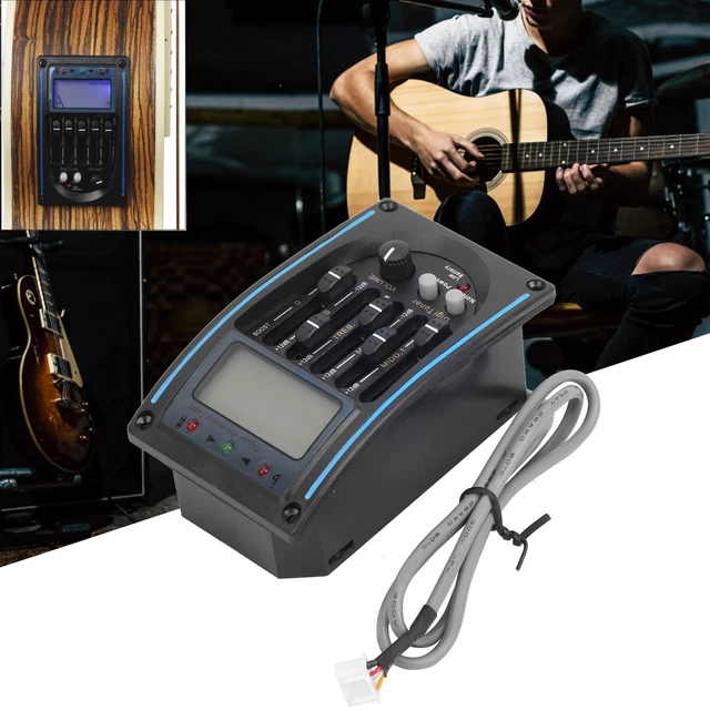 5 BAND GUITAR Pickup LCD Equalizer Tuning Adjust Musical Instrument ...